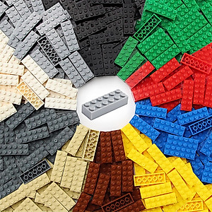Feleph 2x6 Bricks Bulk 200 Pieces Multicolored Classic Basic Parts Building Creative Play Set Blocks Toy Accessories Compatible with 44237 Major Brands (10 Mixed Color)