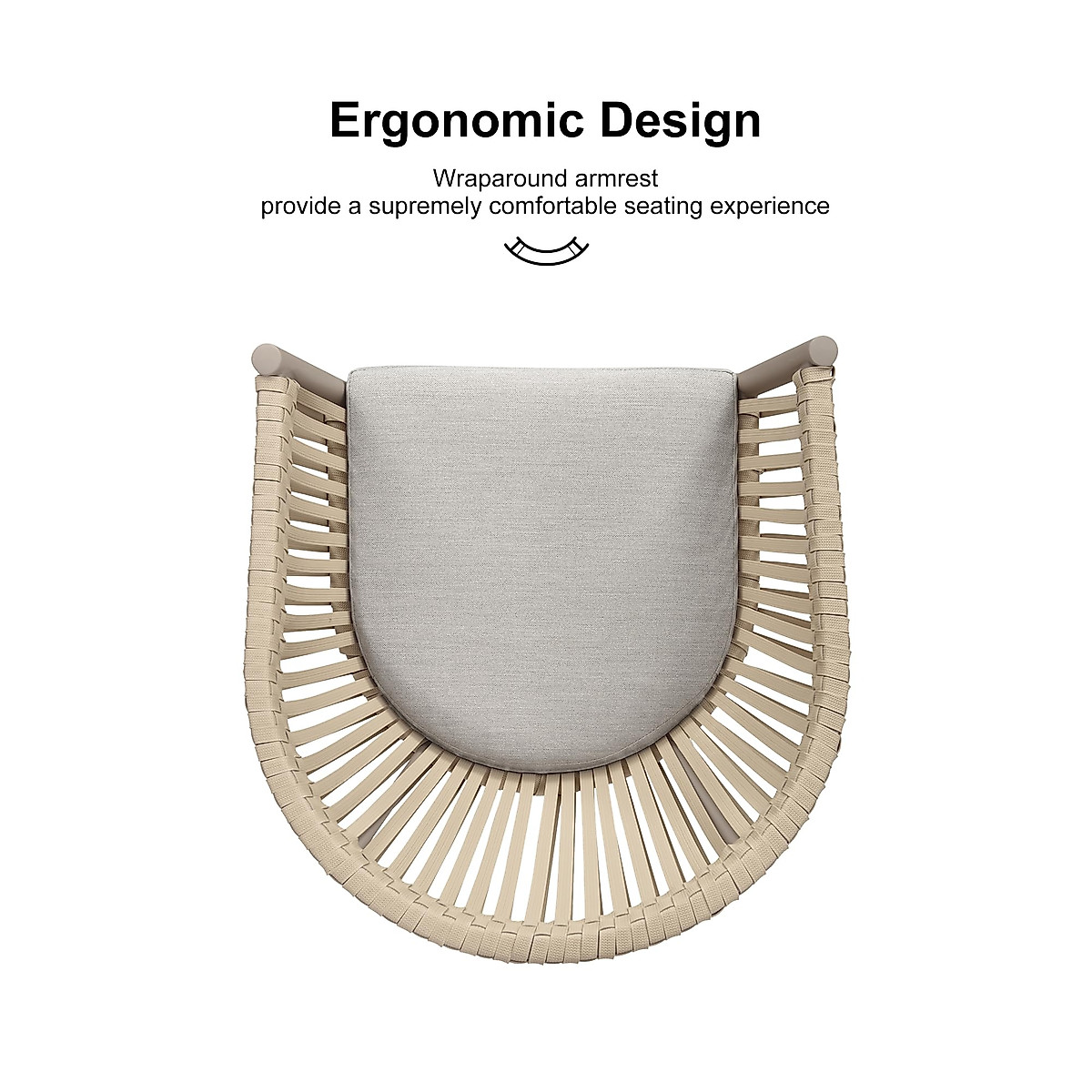 PURPLE LEAF 7 Pieces Outdoor Dining Set with Patio Aluminium Dining Table and Wicker Rattan Chairs Modern Furniture Cushions Sets for Backyard Indoor Decor Kitchen Champagne