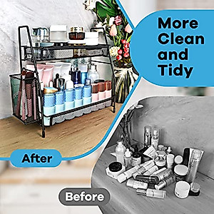 SPISPI Bathroom Organizer Countertop, Spice Rack Organizer for Cabinet,Bathroom Counter Organizer, Kitchen Countertop Organizer, Perfume Organizer,Bathroom Vanity Organizer