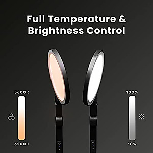 LUME CUBE Edge LED Desk Light (Pack of 2) | Remote Work Swing Arm Desk Lamp with Clamp | Video Conferencing Lighting, Zoom Webcam, Task Light, Table Lamp | Adjustable Brightness, Color Temperature