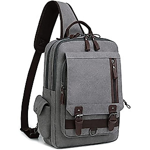 mygreen Sling Bags Chest Shoulder Backpacks, Sling Backpack Crossbody Messenger Bag Travel Outdoor Men Women Gray, XL
