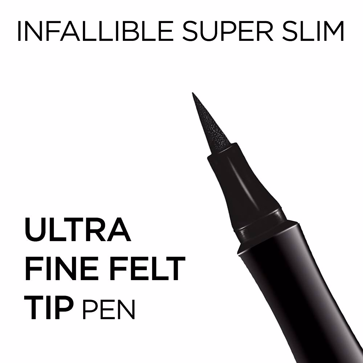 L'Oreal Paris Makeup Infallible Super Slim Long-Lasting Liquid Eyeliner, Ultra-Fine Felt Tip, Quick Drying Formula, Glides on Smoothly, Brown, Pack of 2