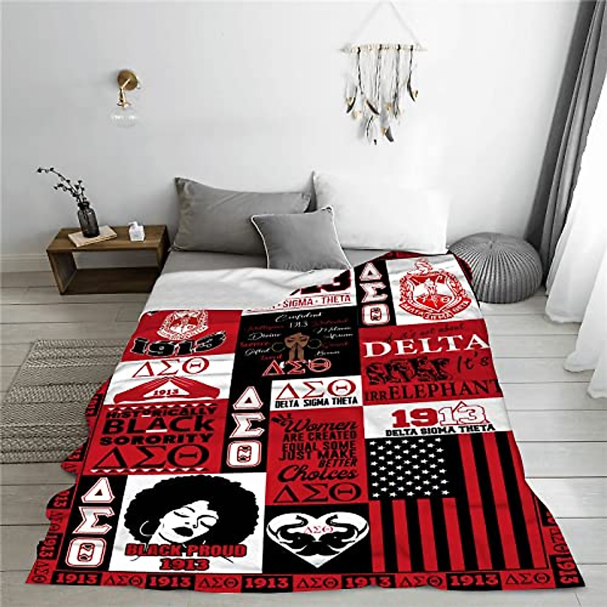 Hunkie Sorority Gifts for Women Sorority Blanket 60''x50'' Positive Throw Blanket Gifts for Women Birthday for Women Sisters -2