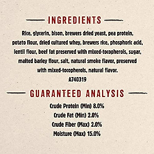 Purina Prime Bones Made in USA Facilities Natural Small Dog Treats, Filled Chew With Pasture-Fed Bison - 14 ct. Pouch