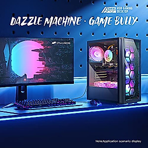 STGAubron Gaming Desktop PC,Intel Core i7 3.4G up to 3.9G,GeForce RTX 2060 Super 8G GDDR6,32G,1TB SSD,WiFi,BT 5.0,RGB Keybaord,RGB Mouse,RGB Mouse Pad,RGB BT Sound Bar,RGB Bluetooth Headset Mic,W10H64