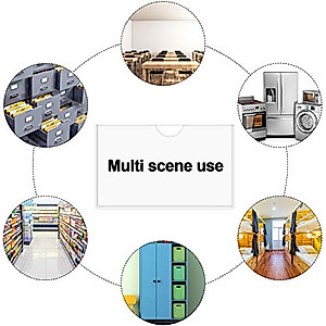 Self-Adhesive Business Card Pockets with Top Open for Loading, Card Holder for Organizing and Protecting Your Cards or Photos, Crystal Clear Plastic (3.7 x 2.3 Inches, 30 Packs)