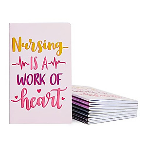 Juvale 8 Pack A5 Nurse Notebook Set, Nurse Appreciation Gifts for Graduation, Retirement, Medical Students (5 x 8 In)