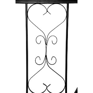 Better Garden Steel Garden Arch with Seat for 2 People, 6'7" High x 3'7" Wide, Garden Arbor for Various Climbing Plant, Outdoor Garden Lawn Backyard