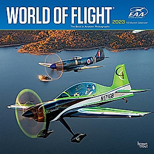 World of Flight EAA Airplanes | 2023 12 x 24 Inch Monthly Square Wall Calendar | BrownTrout | Aircraft Pilot Flying