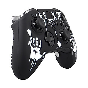 RALAN Glitter Controller Skin for Switch Pro Controller, Anti-Slip Silicone Controller Cover Protector Case