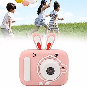 Pomya Kids Digital Camera, Toddler Girls Toy Camera, Children Selfie Camera 2.0 Inch IPS Screen, Mini Kids Camcorder Video Recorder with 1080P Video, for Birthday Gifts (Pink)