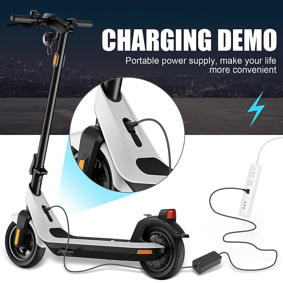 RidTianTek 53.5V 2A Charger for NIU KQi Air/KQi3/KQi3 Pro/KQi3 Max/KQi3 Sport/KQi2/KQi2 Pro, 46.8V Battery Charger for NIU Electric Scooter Accessories, Scooter Battery Power Adapter Fast Charger