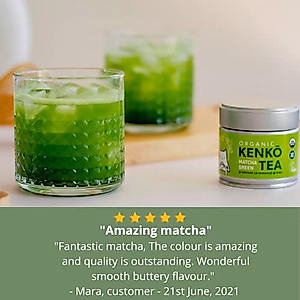 KENKO Matcha Green Tea Powder [USDA Organic] Highest Ceremonial Grade, Authentic Japanese, Premium 1st Harvest, 1 oz (30 servings)
