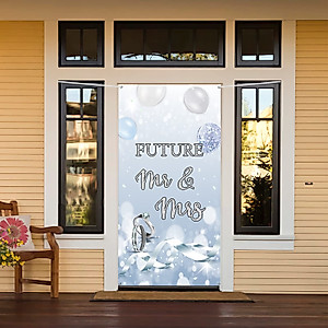 INNORU Future Mr & Mrs Door Banner Decoration, Engagement Large Door Cover Decor, Wedding, Bridal Shower Party Photo Booth Backdrop Background Supplies
