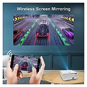 DROOS Mini Projector for Movies HQ7 7000 Lumens Led Projector Android Portable Beamer 1080P Full HD Home Cinema 300‘' Screen (projectors)
