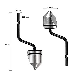 PUKSO Deburring Countersink Tool Set，RD16.5-BC1651 Countersink Hand Reamer, Great Burr Remover Hand Tool for Wood, Plastic, Aluminum, Copper and Steel