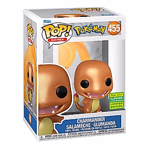 Funko Pop! Pokemon Charmander (Metallic) SDCC Shared Exclusive w/ Sticker 2022