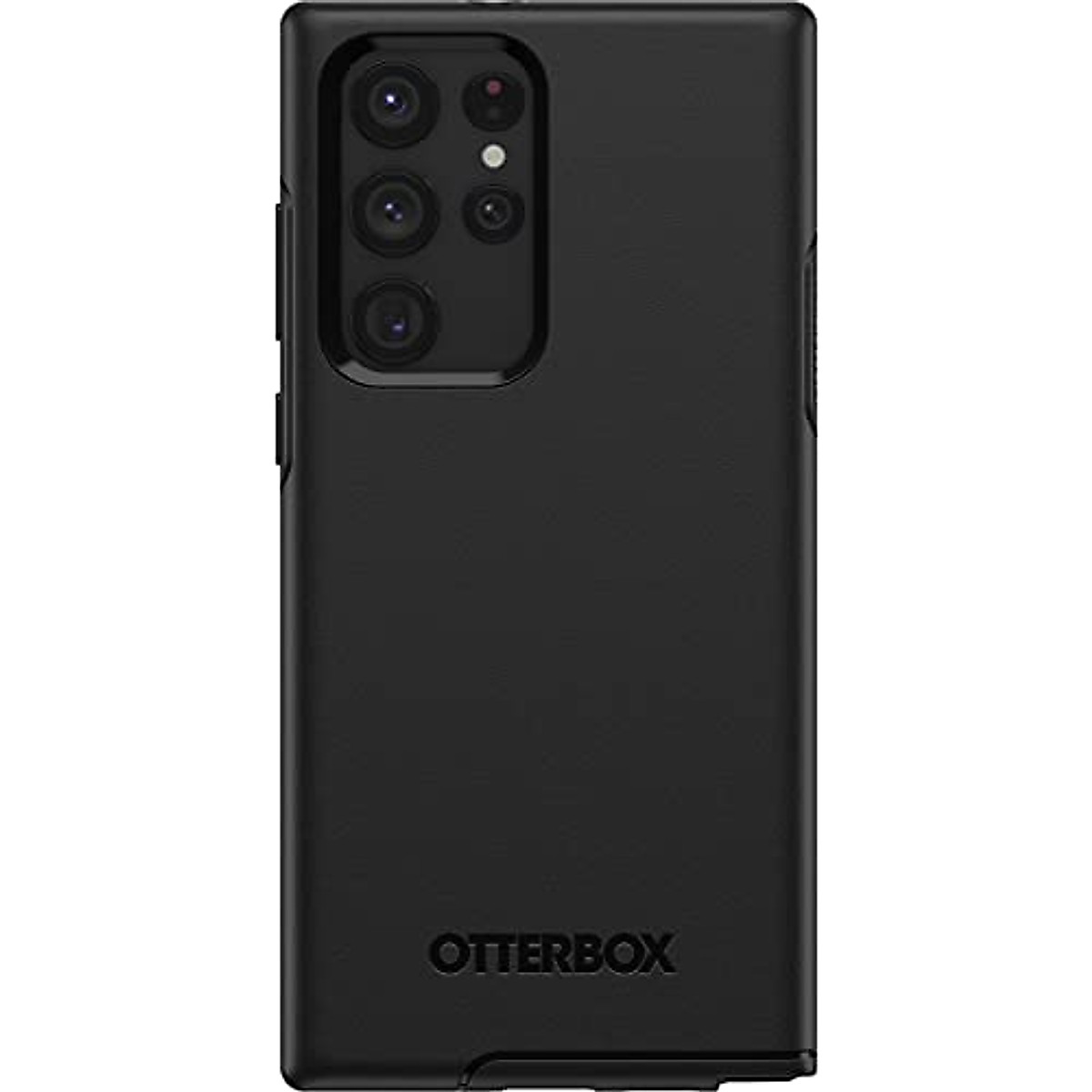 OtterBox Galaxy S22 Ultra Symmetry Series Case - BLACK, ultra-sleek, wireless charging compatible, raised edges protect camera & screen
