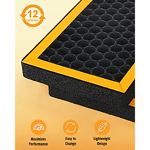 FMDZFL 2-Pack Carbon Replacement Filters Compatible with HoMedics PetPlus at-PETODR Filter and TotalClean at-OFL Filter for AT-PET01, AT-PET02