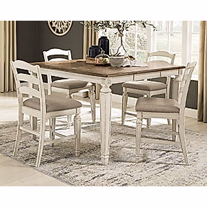 Signature Design by Ashley Realyn Dining Room Table, 0, Off White And Brown