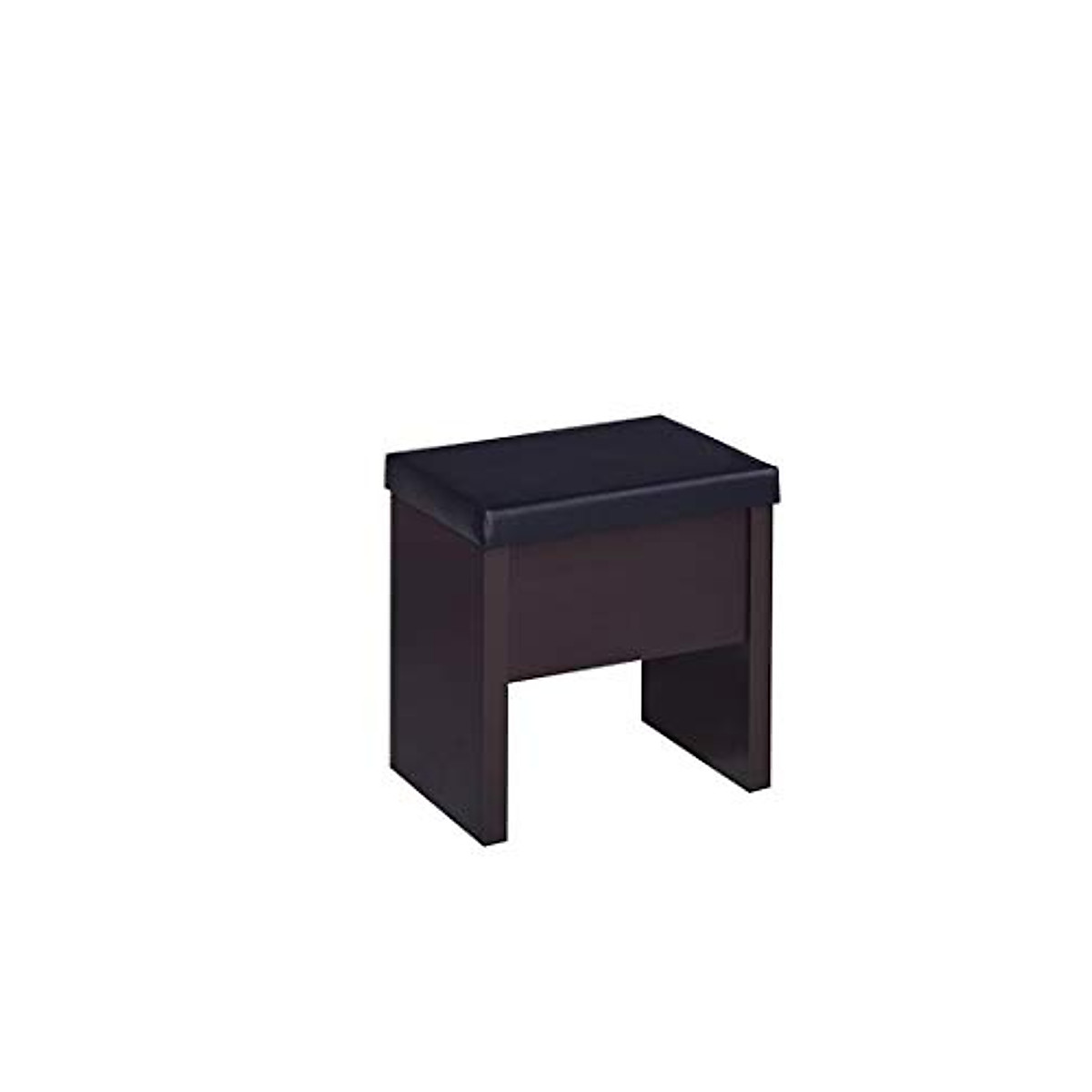 Coaster Home Furnishings 2-piece Vanity Set with Hidden Mirror Storage and Lift-Top Stool, Cappuccino and Black