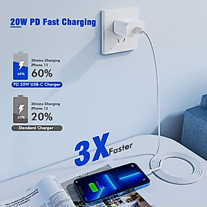 Long iPhone Charger Super Fast Charging,[Apple MFi Certified] 2Pack USB C iPhone Fast Charger Block 6FT Type C to Lightning Cable Cord Apple Charging for iPhone 14 13 12 11 Pro Max XS XR X 8 Plus iPad