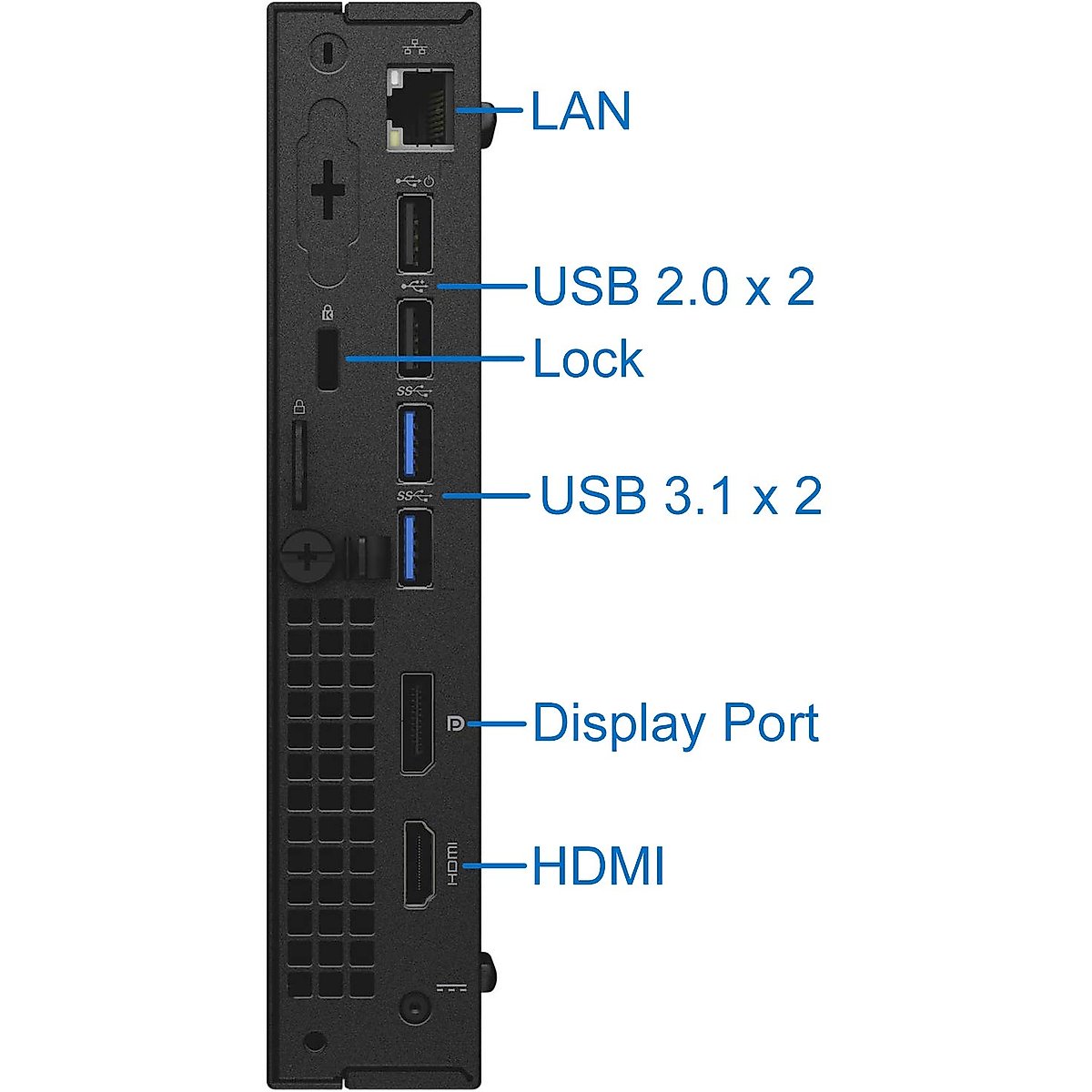 Dell OptiPlex 3050 Micro Desktop Computer, Intel Core i5-7500T Upto 3.3GHz 32GB RAM, 1TB SSD, AC Wi-Fi, Bluetooth, DisplayPort, HDMI - Windows 10 Pro (Renewed)
