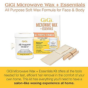 GiGi Microwave Hair Removal Wax, All Purpose Honee, with Essentials
