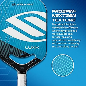 Selkirk LUXX Control Pickleball Paddle | Florek Carbon Fiber Pickleball Paddle with a Polypropylene X7 Core | The Pickle Ball Paddle Designed for Ultimate Power & Control | Invikta Blue
