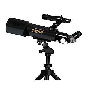 Coleman AT70 AstroWatch Portable 70mm Refractor Telescope with Portable Tripod & Carrying Case
