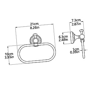 Uonlytech Bathroom Tissue Holder Wall Mount Towel Ring Rustic Towel Ring Wall Mount Clothes Rack Bathroom Towel Ring Bronze Hand Towel Ring Vintage Towel Ring Brass Towel Ring Copper Antique
