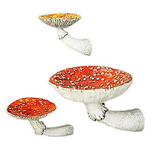 Jorzer Mushroom Hanging Shelf,Wall Floating Shelf Mushroom Shaped Resin Hanging Ornaments Home Decor Wall Storage Shelves for Bedroom, Living Room, Bathroom Floating Shelves