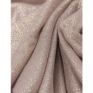 PANTONIGHT Women's Sparkling Metallic Evening Shawl Lightweight Wedding Shawl Extra Large Dressy Shawls and Wraps for Party (CHAMPAGNE GOLD 2511)