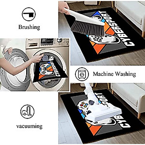 Football Field Runner Rug Front Door Doormat Small Football Rug Green Carpet Sport Washable Floor Mat 2'x4'