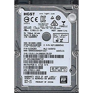 HGST HTS541010A9E680 P/N: 0J34283 MLC: DA5972 1TB China