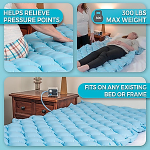 Circa Air Alternating Pressure Mattress for Bed Sores and Ulcers Relief - FSA/HSA Eligible Inflatable Air Pressure Pad with Quiet Pump, Medical Grade Mattresses for Hospital Beds