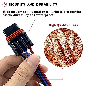 Pulse Power Plug Pigtail Connector Replacement for 2018 2019 2020 2021 Polaris Ranger XP 1000 / RZR RS1 Pro/General Bus Bar plugs Power Wire Harness Connector (3 pcs)