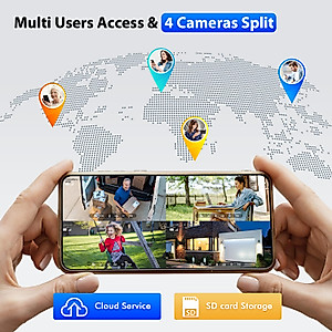 Wireless Outdoor Security Camera, 10400mAh Rechargeable Battery Powered WiFi Camera YESKAMO 1080P Surveillance Camera for Home Security Wire Free Battery Camera Dual Antenna Motion Dection 2 Way Audio