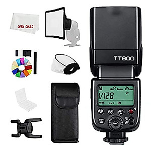 Godox TT600 2.4G Wireless GN60 Master/Slave Camera Flash Remote Control Off Board HSS Speedlite Universal Flash with One Contact for Canon Nikon Sony Pentax Olympus Fuji Lumix…