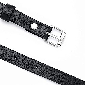 Salliy Punk Waist Chain Black Leather Body Chain Harness Belly Belt Chains Nightclub Party Body Accessories Jewelry for Women (Q)