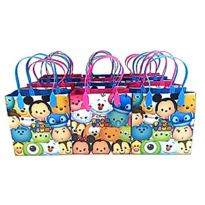 Disney Tsum Tsum Small Reusable Party Favors Goodie Gift Bags ( 12 Bags)