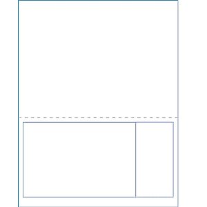 Global Print Brokers - Stock Integrated Label - 1500 Count - Sheet: 8-1/2"X11" Labels: 6"X4"-2"X4" (2 Labels) w/perf