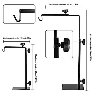 BOEESPAT Reptile Lamp Stand Adjustable Metal Lamp- Light Holder Stand Landing Lamp Stand Bracket for Reptile Glass Terrarium Amphibians and Lizards, Turtles and Snakes and Other Cold-Blooded Animals
