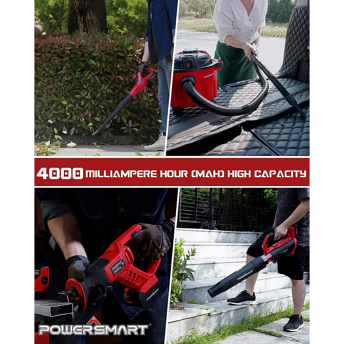 PowerSmart 20V 4.0Ah Lithium-Ion Battery, Replacement Battery