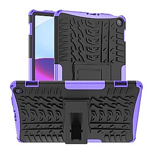 Maomini Case for F i r eMax 11 inch Tablet 2023 Release,Kickstand Heavy Duty Armor Defender Cover (Purple-)