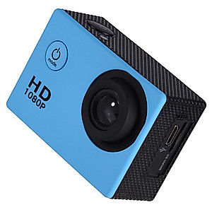 fosa Action Camera Waterproof Outdoor Sports Cam with Waterproof Housing Case, Cycling Sports Mini DV Camcorder Build in Rechargeable Batteries with Mounting Accessories Kits(Blue)