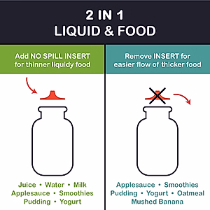 Pink 6 oz Squeasy Snacker Spill Proof Silicone Reusable Food Pouch - for Both Soft Foods and Liquids - Water, Apple Sauce, Yogurt, Smoothies, Baby Food - Dishwasher Safe