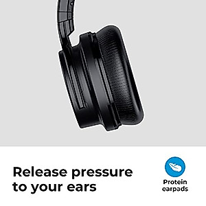 Reverbix E7 PRO Active Noise Cancelling Headphones Overhead Bluetooth with Mic for Phone-Call, Comfortable Wireless & Light Weight, Deep Bass, 35-Hour Battery Life, Bronze Black