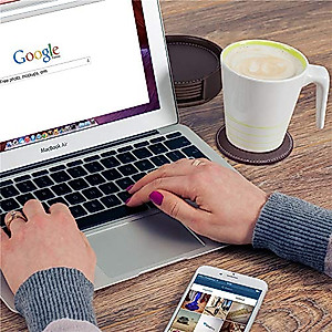 Coasters for Drinks,Thipoten Leather Coasters with Holder,Protect Furniture from Damage(6PCS, Brown)