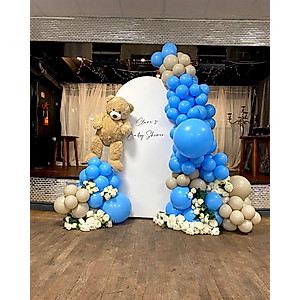 ZHMYBLN Blue Balloons, 100Pcs 12 inch Bright Blue Latex Balloons Round Helium Balloons for Birthday Wedding Baby Shower Anniversary Party Backdrop Decorations